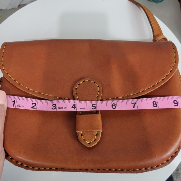 Fes | Bags | Fes Leather Structured Satchel Crossbody Purse Handbag ...